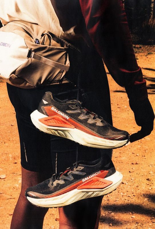 Salomon Men's DRX Defy GRVL Black/Cherry Tomato/Bay fra - Rask levering